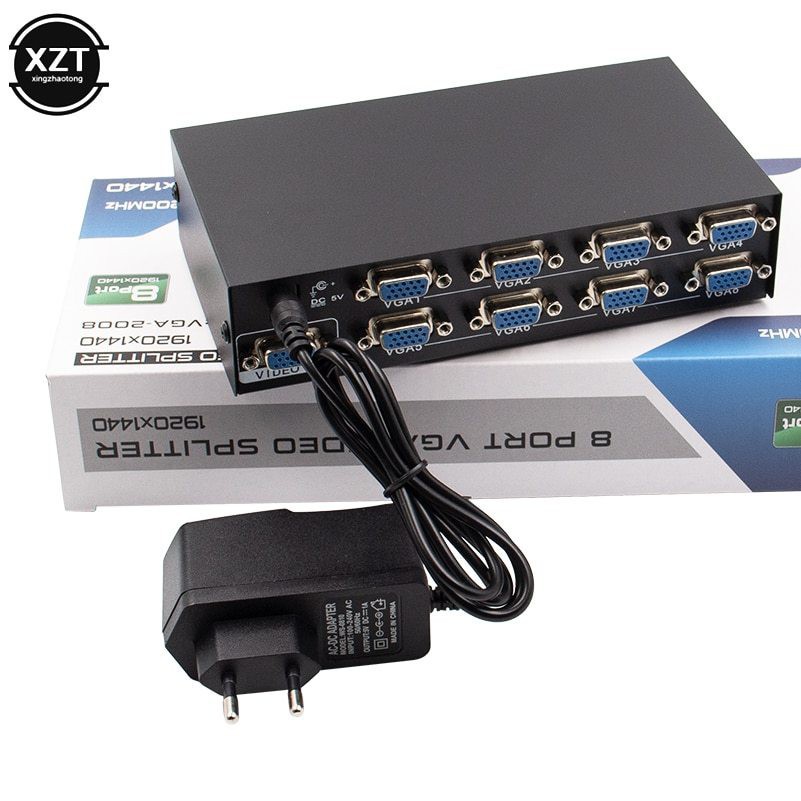 8 Port VGA VIDEO Splitter with Booster VGA-2008 | Shopee Philippines