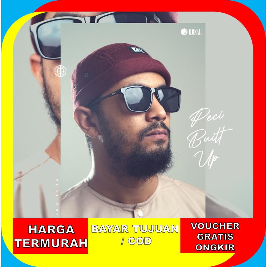 HITAM Peci CAP ROSAL TURKEY MODEL SONGKOK MUSLIM / PECI UAS HANAN ...