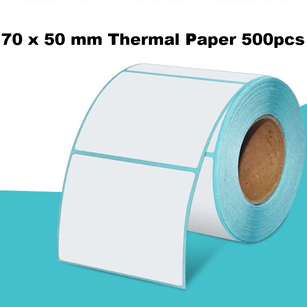 70 by 50 mm Thermal Roll Paper Sticker Waybill Bar Code Receipt 500 PCS ...