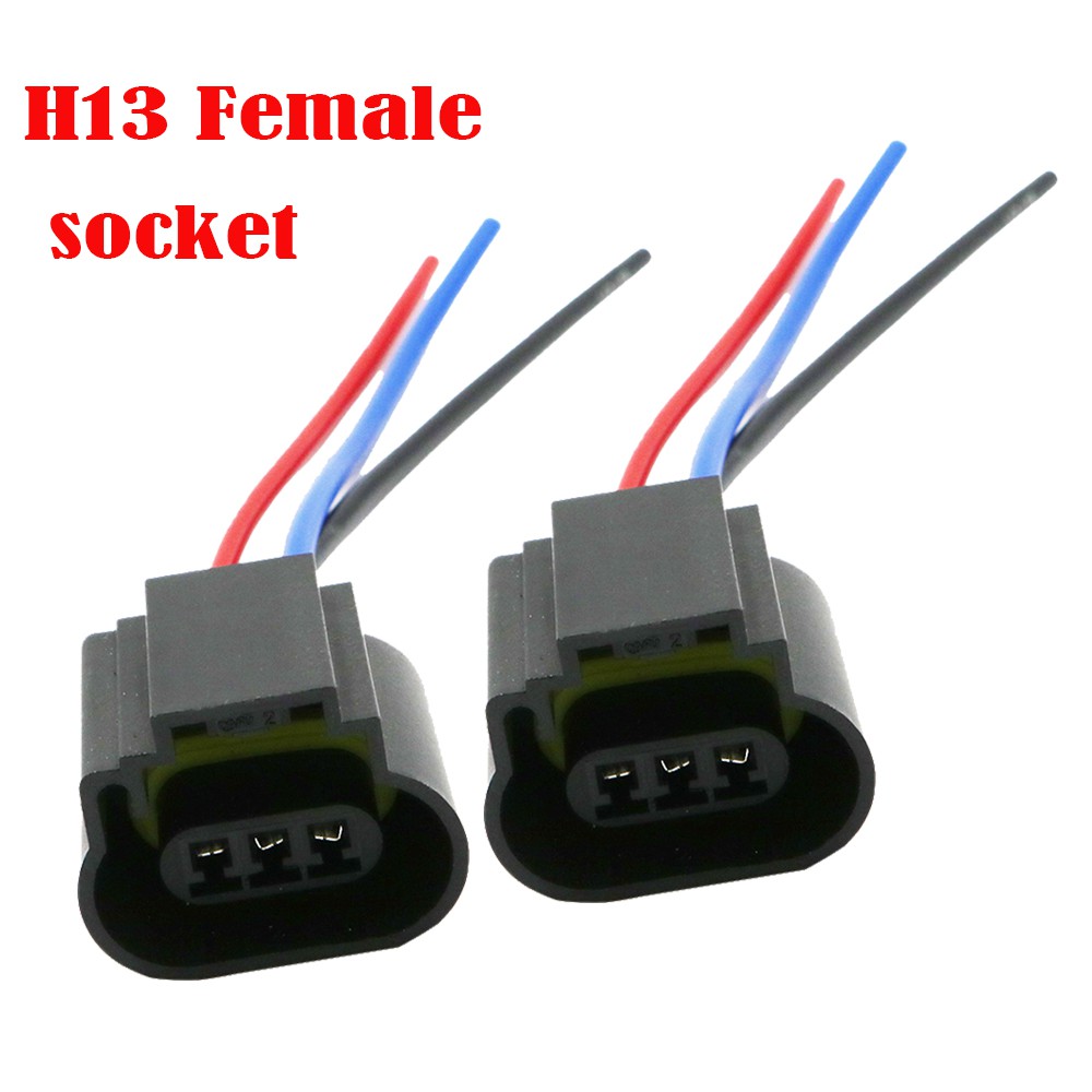 1pcs Car HID LED Headlight H13/9008 Female Adapter Wiring Harness ...