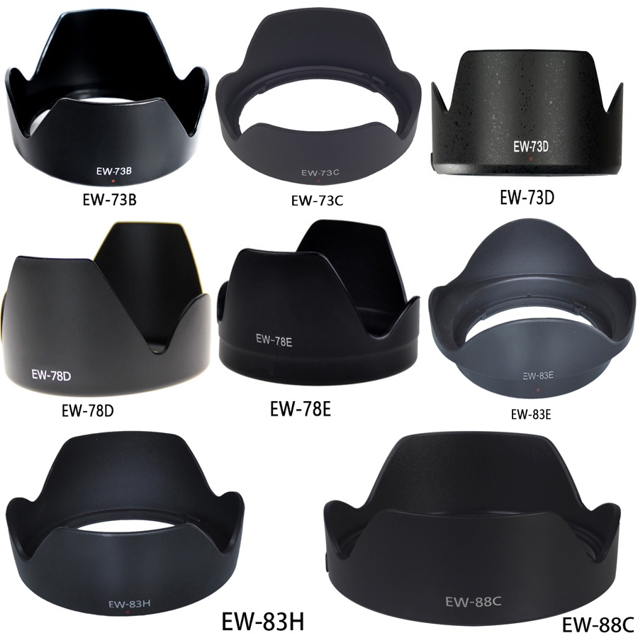 Camera Lens Hood For Canon EW-73B/EW-73C/EW-73D/EW-78D/EW-78E/EW-83E/EW ...
