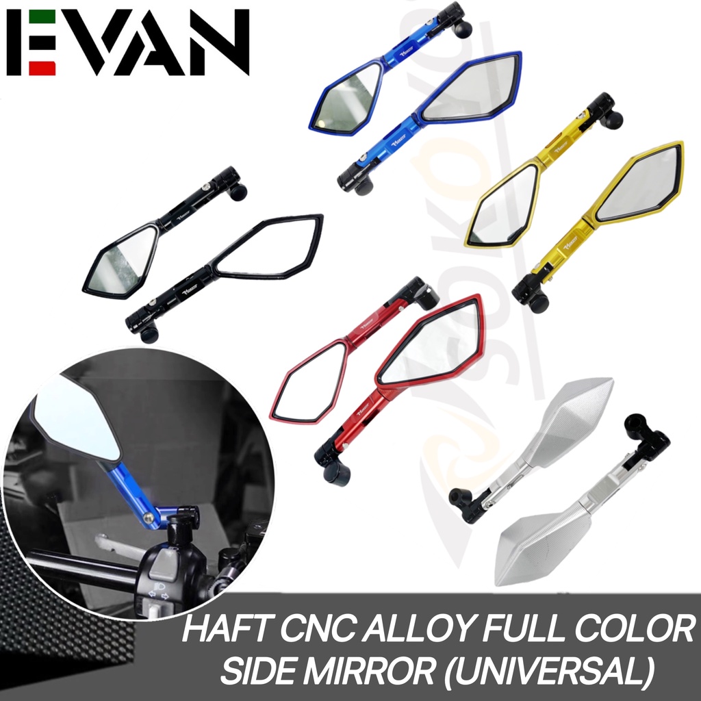 Universal Side Mirror Half Cnc Full Color For Motorcycle Side Mirror