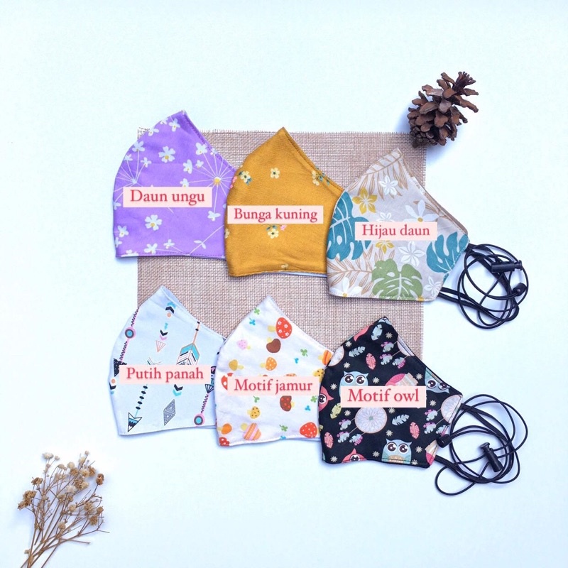 KATUN Non HIJAB HIJAB HIJAB Cloth MASK, 2ply MASK, Long Rope & STOPPER ...