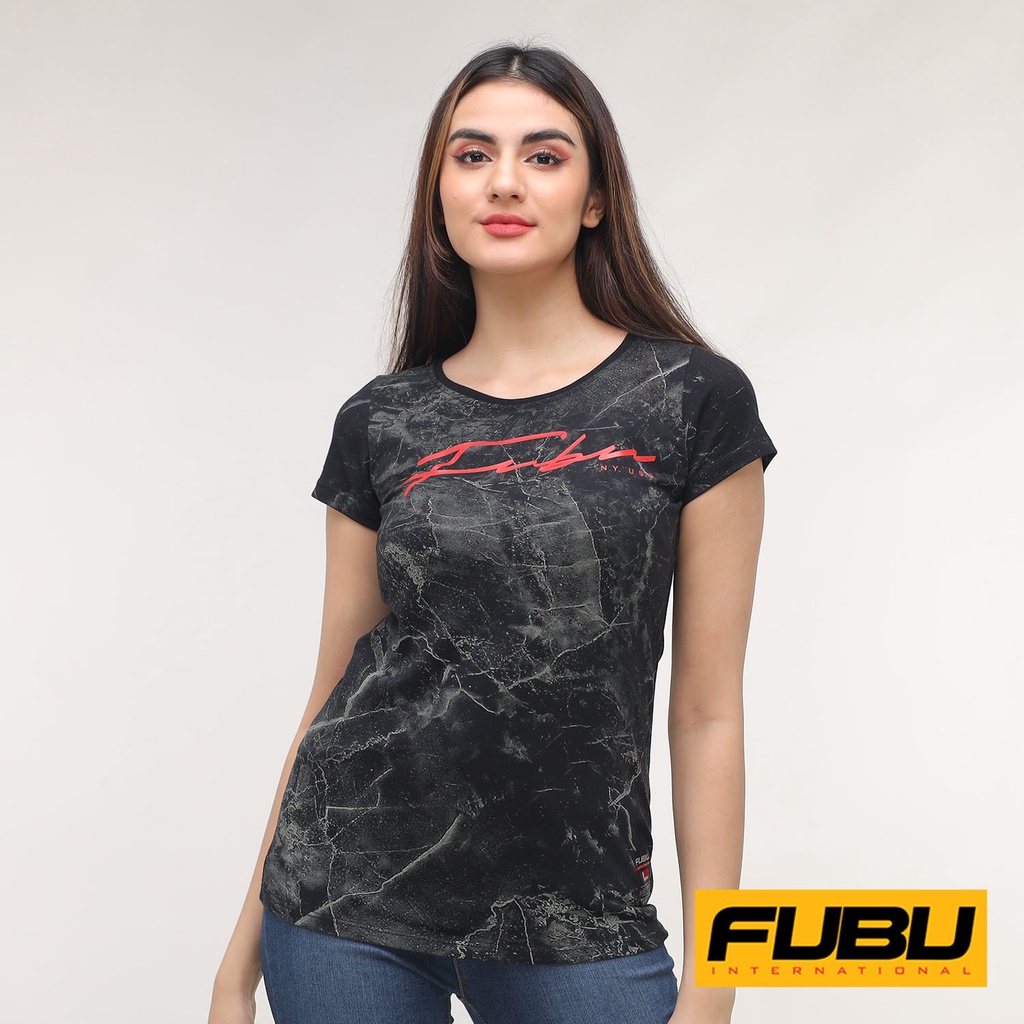 Fubu Girls Round Neck Jersey Knits Short Sleeves QGT01-0460 (Black ...