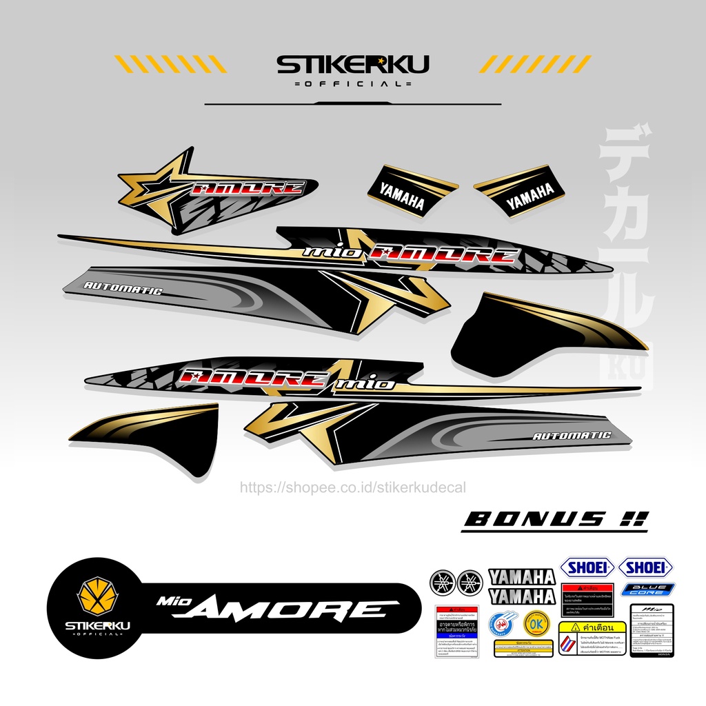 Mio AMORE PREMIUM STRIPING / THAILAND / AMORE STICKER / MIO AMORE ...