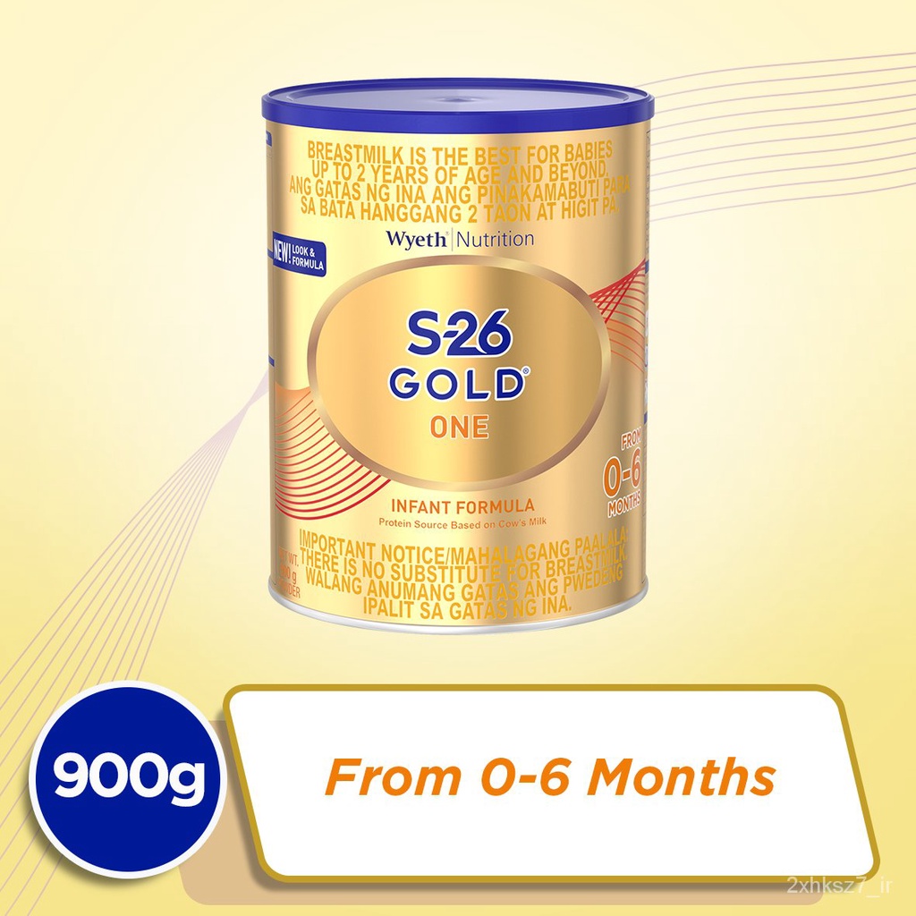 Wyeth® S-26 GOLD® ONE Infant Formula for 0-6 Months, Can, 900g x 1 | Shopee Philippines