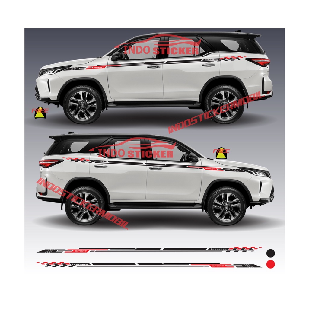 Fortuner LEGENDER Car STRIPE STICKER STICKER Minimalist STICKER TOYOTA ...