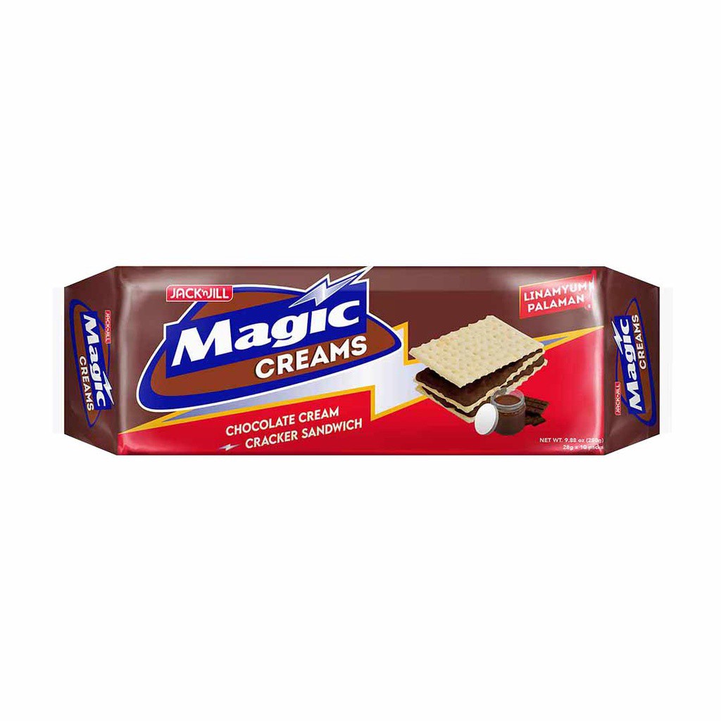 Jack 'n Jill Magic Creams Chocolate 28g Pack of 10 | Shopee Philippines