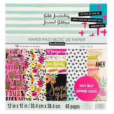 Recollections 12x12 Paper Pad -Bible Journaling ( FREE 1 PC 1X12 DIE ...
