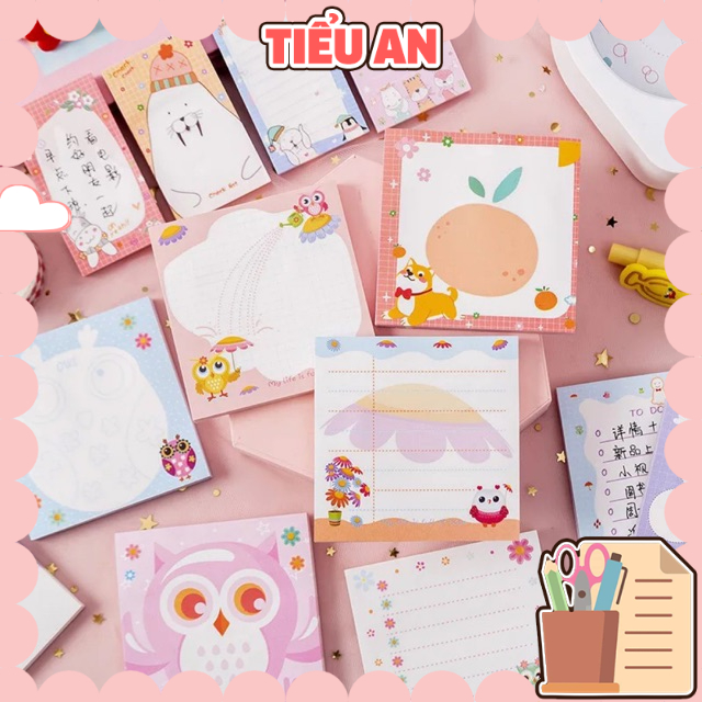 Cute cartoon square / rectangular note paper - Quick notes - Sticker ...