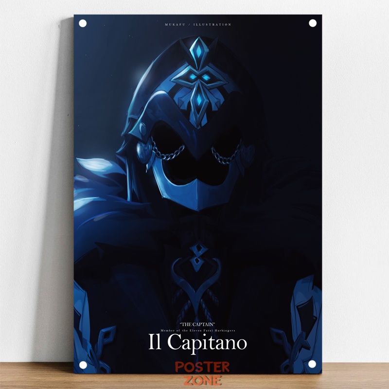Capitano Genshin Impact Metal Poster TV Shows Movie Game Anime Tin Sign ...