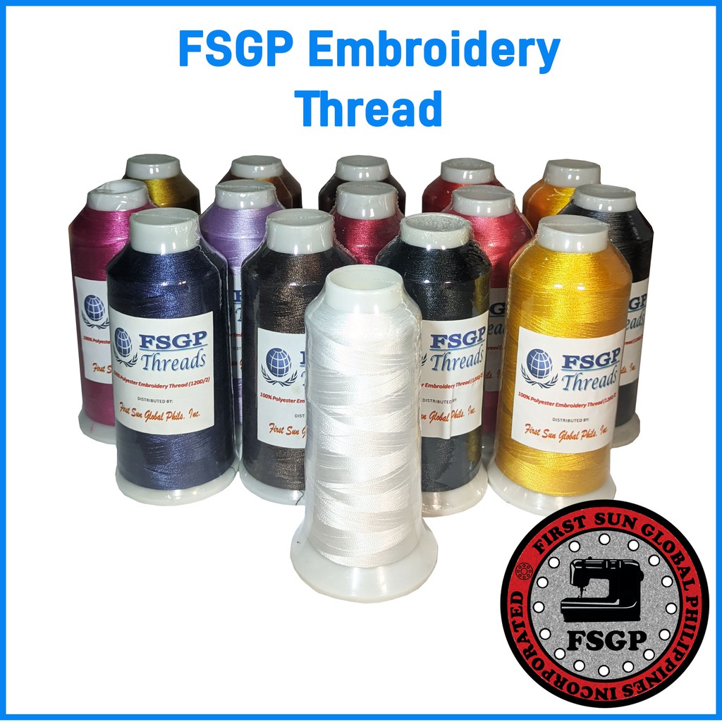 Polyester Embroidery Thread 5000 yards per cone Different Colors ...