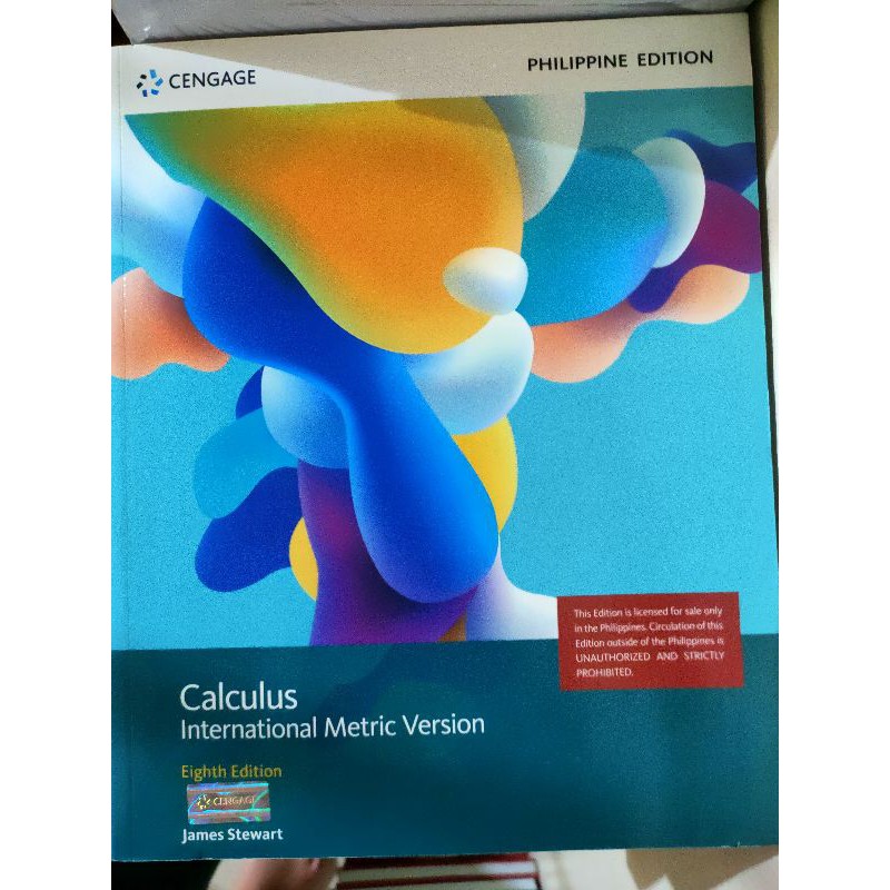Calculus International Metric Version by Stewart 8th Edition | Shopee ...