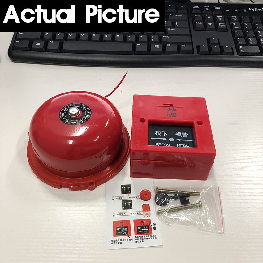 Kayang kaya 220v Fire Alarm Bell and Pull Switch Bundle | Shopee ...
