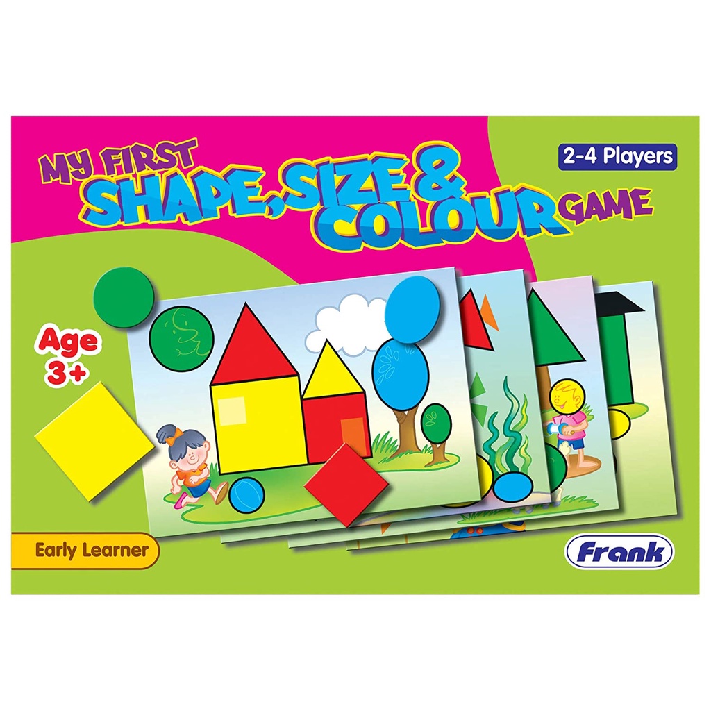 FRANK Early Learner | My First Shape Size & Colour Game | 4 Boards 32 ...