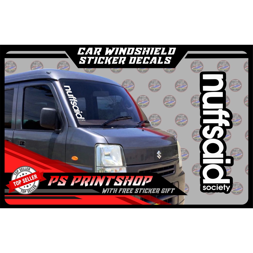 windshield Sticker Decals cut-out for Cars, Multicab, Every Wagon ...