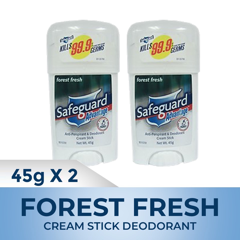Safeguard Antiperspirant Forest Fresh Cream Deodorant 45gx2 | Shopee ...