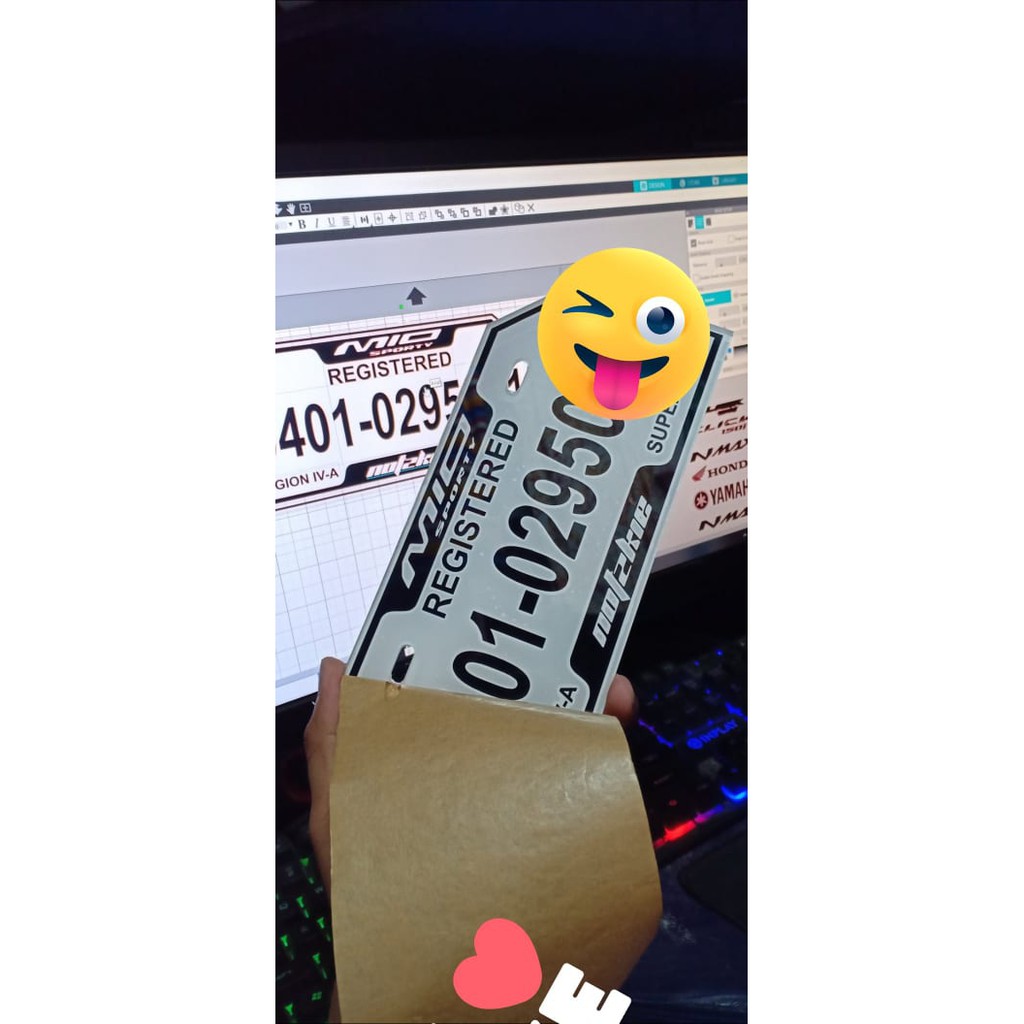 MOTORCYCLE PLATE TEMPORARY (PERSONALIZED) | Shopee Philippines