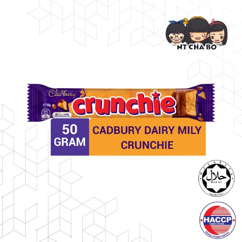Cadbury Crunchie Chocolate Chunky Gold Bar of Delicious Honeycomb ...