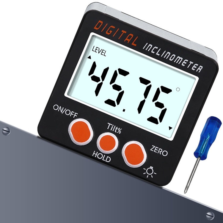 Electronic Protractor Digital Inclinometer 0-360 Aluminum Alloy Digital ...