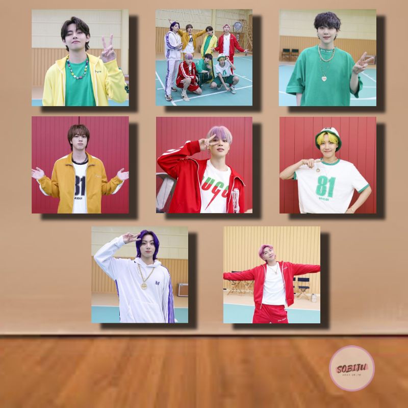 15x15cm Art Carton BTS Butter Wall Decor 8Pcs/Set for Home | Shopee ...