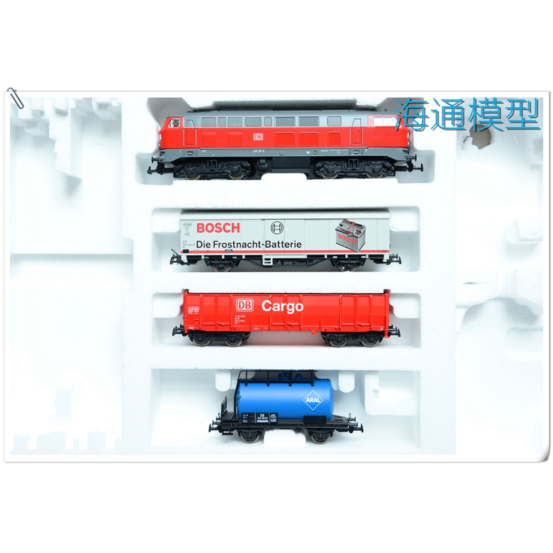 Piko Train Model Set = BR218 Diesel Car + Three Car HO Scale No Rail ...