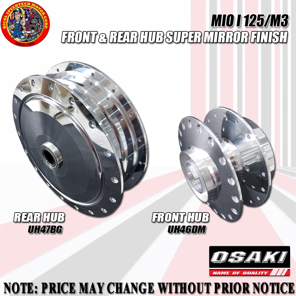 MIO I 125/M3 FRONT AND REAR HUB SUPER MIRROR FINSIH OSAKI (UH46DM ...