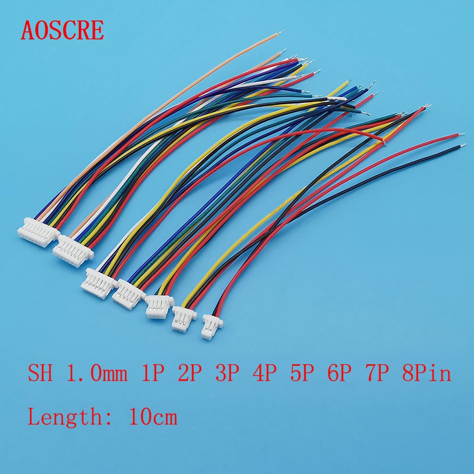 5Pcs SH 1.0mm 2/3/4/5/6/7P 8 Pin Cable Connector JST SH1.0 Pitch 1.0 mm ...