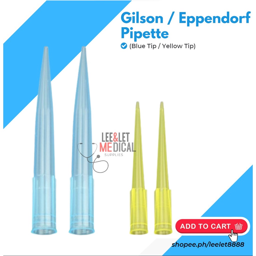 (L&L-J) Gilson / Eppendorf Pipette (Blue Tip / Yellow Tip) 1 Pack ...
