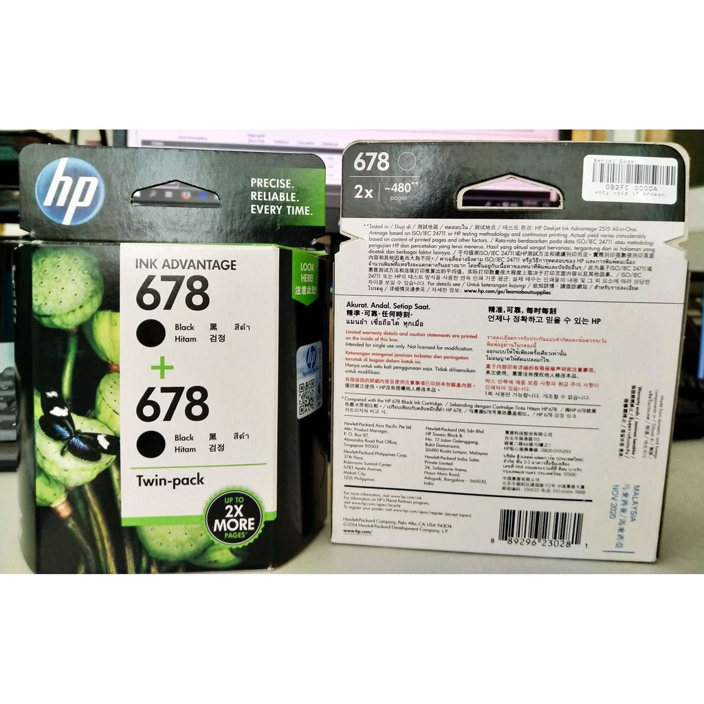 HP Ink Cartridge 678 (Black / Tri-Color) | Shopee Philippines