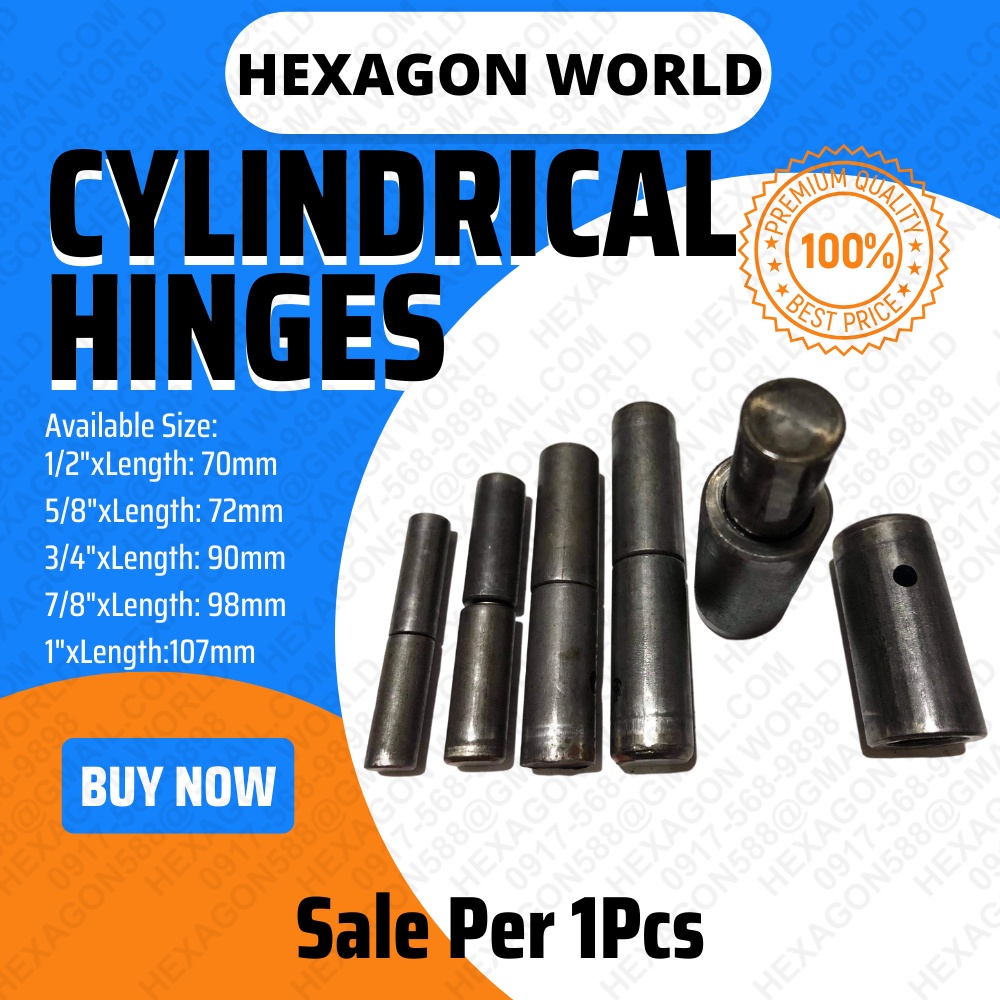 1Pcs Cylindrical Hinges 1/2" 5/8" 3/4" 7/8" 1" | Shopee Philippines