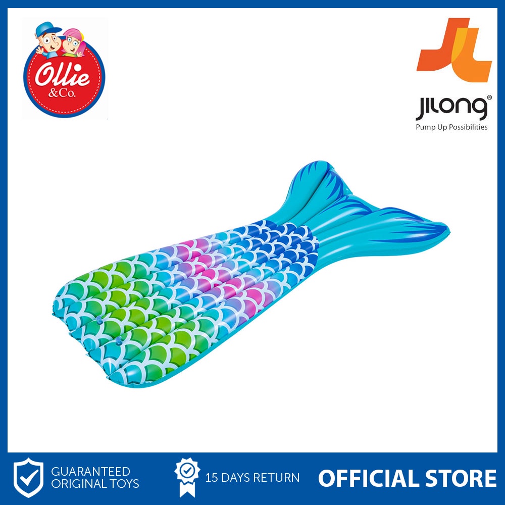 Jilong Jumbo Mermaid Tail Inflatable Swimming Mat Floater | Shopee ...