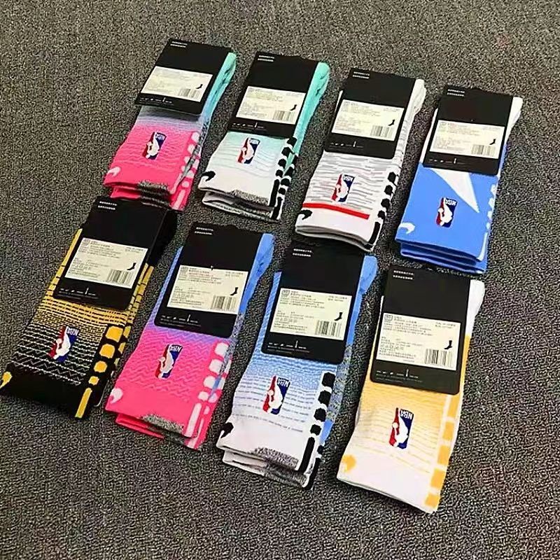 Professional Gradient NBA Elite Socks Towel Bottom Basketball Socks ...