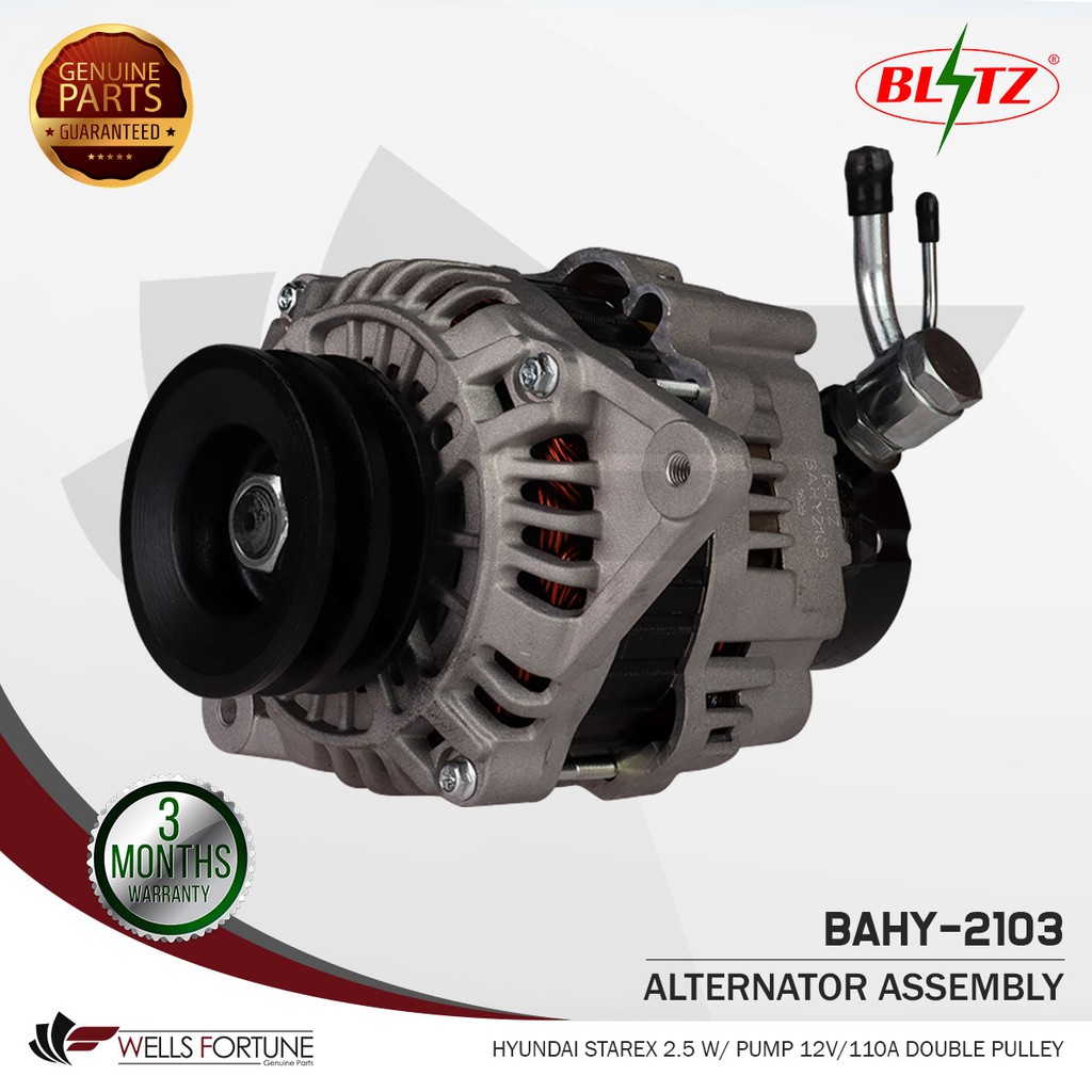 HYUNDAI STAREX 2.5 D4BH WITH PUMP 1997 - 2007 12V 110A DOUBLE PULLEY ...