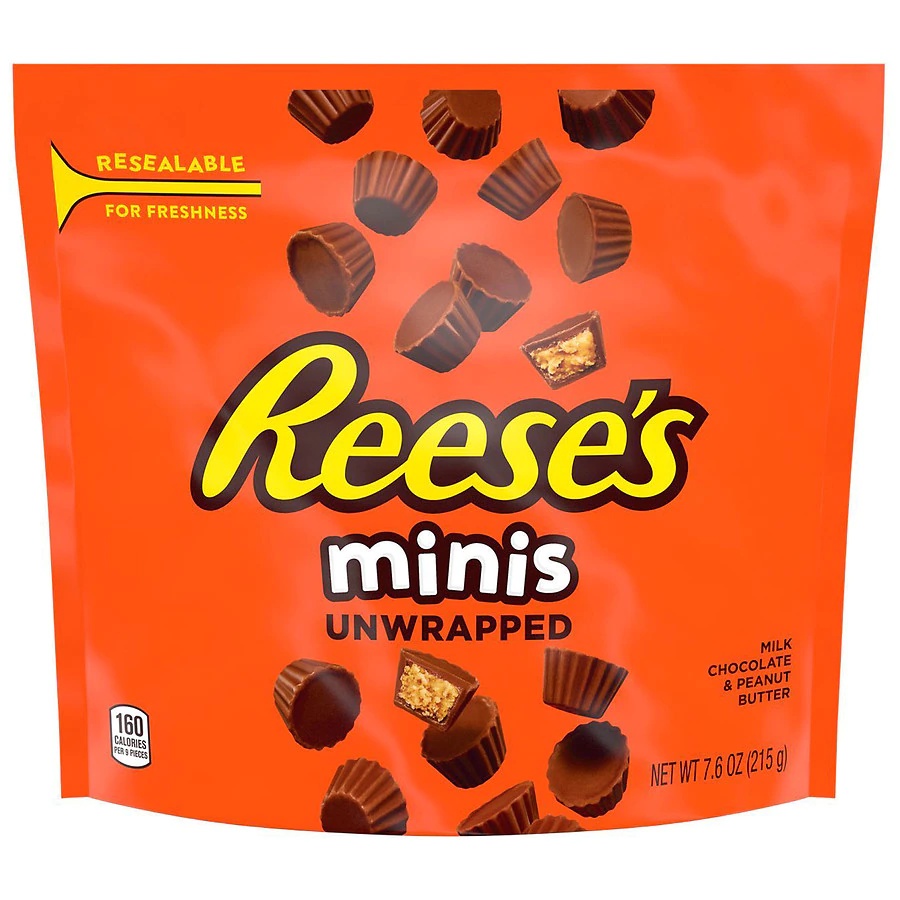 Reese's Minis Unwrapped Milk Chocolate & Peanut Butter Miniature Cups ...