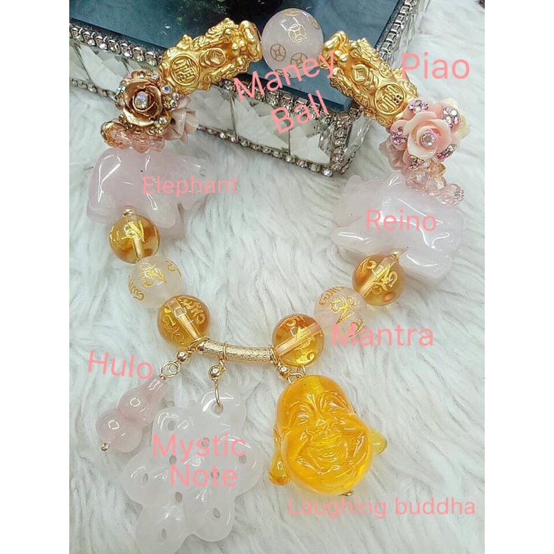DOUBLE PIAO WITH ROSE QUARTZ ALL INBONE LUCKY CHARM | Shopee Philippines