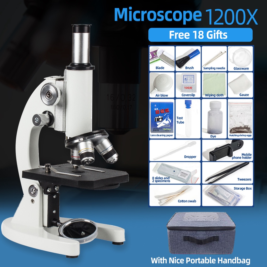 Biological Microscope LED Light 1200 3000X Microscope For Laboratory ...