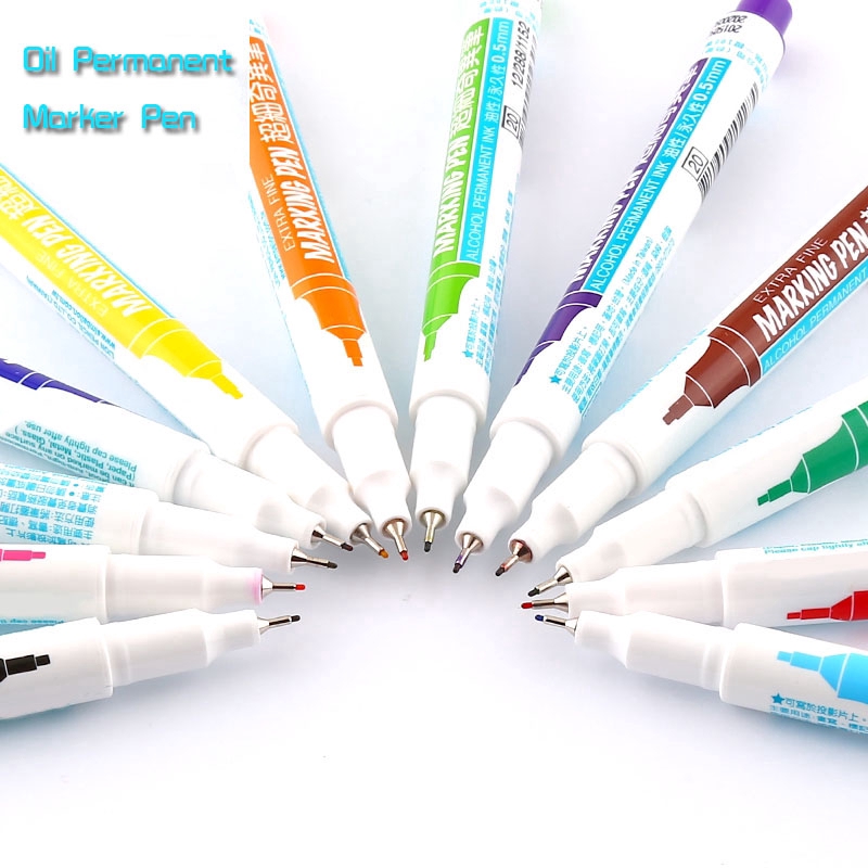 0.5mm Marker Pen Extra Fine Alcohol Base Ink Permanent Mark On Film ...