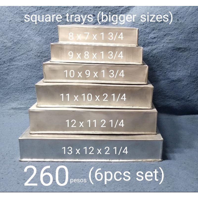 square trays (bigger sizes) 6pcs | Shopee Philippines