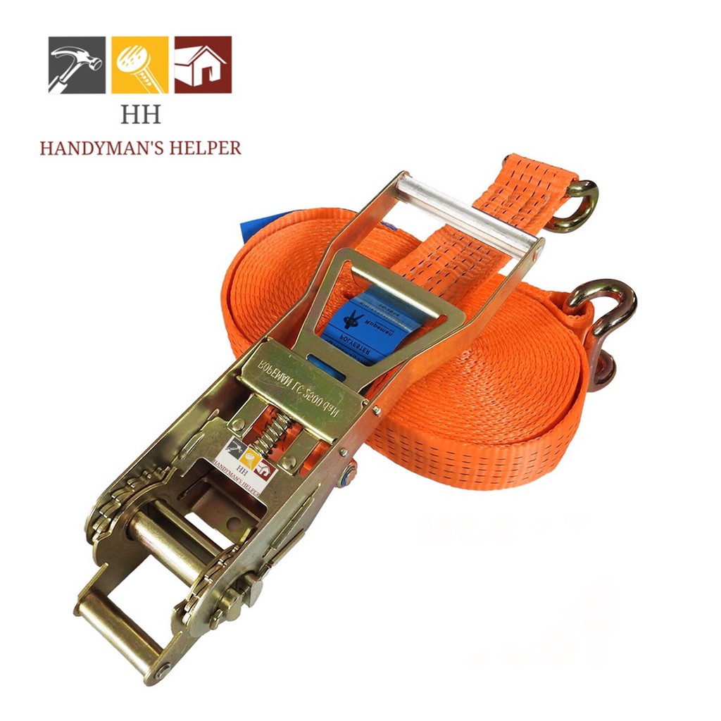 2" x 10M X 5 Tons Heavy Duty Lorry Ratchet Strap Tie-Down WITH METAL ...