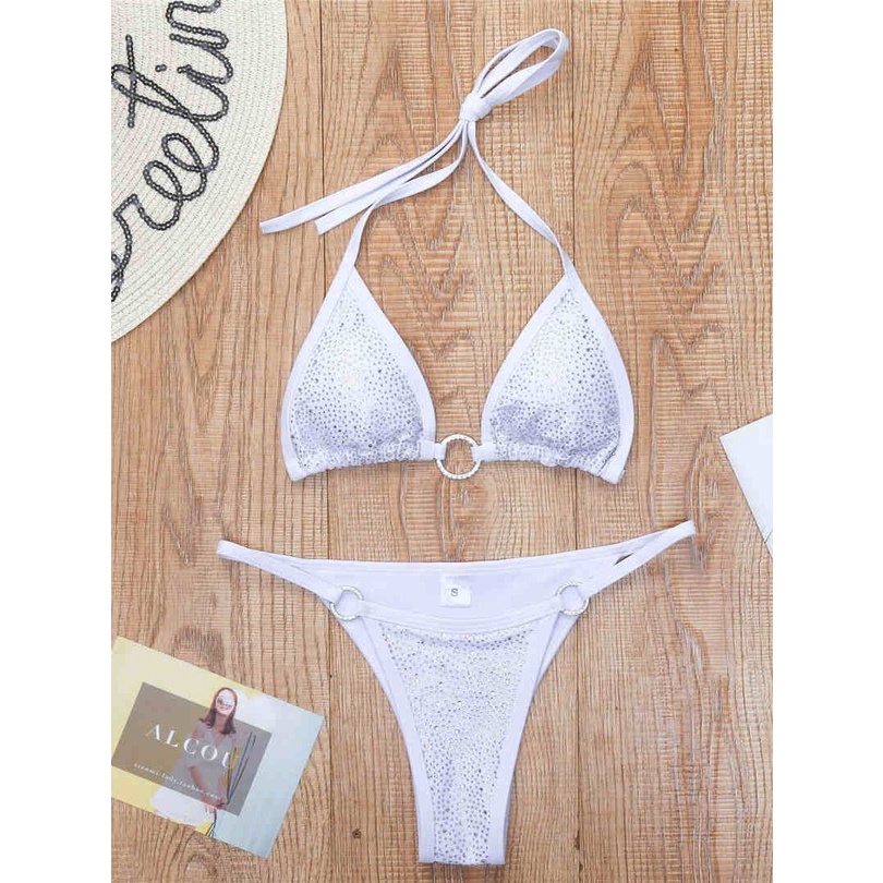 Sexy Bling Mini Bikini Female Swimsuit Women Swimwear Two-pieces Bikini ...