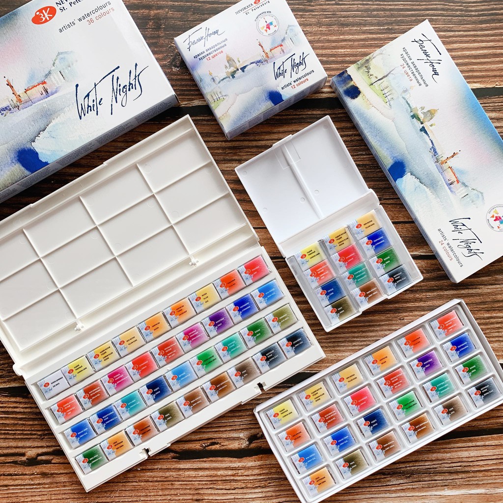 White Nights Watercolor Russian Compressed -NEVSKAYA PALITRA | Shopee Philippines