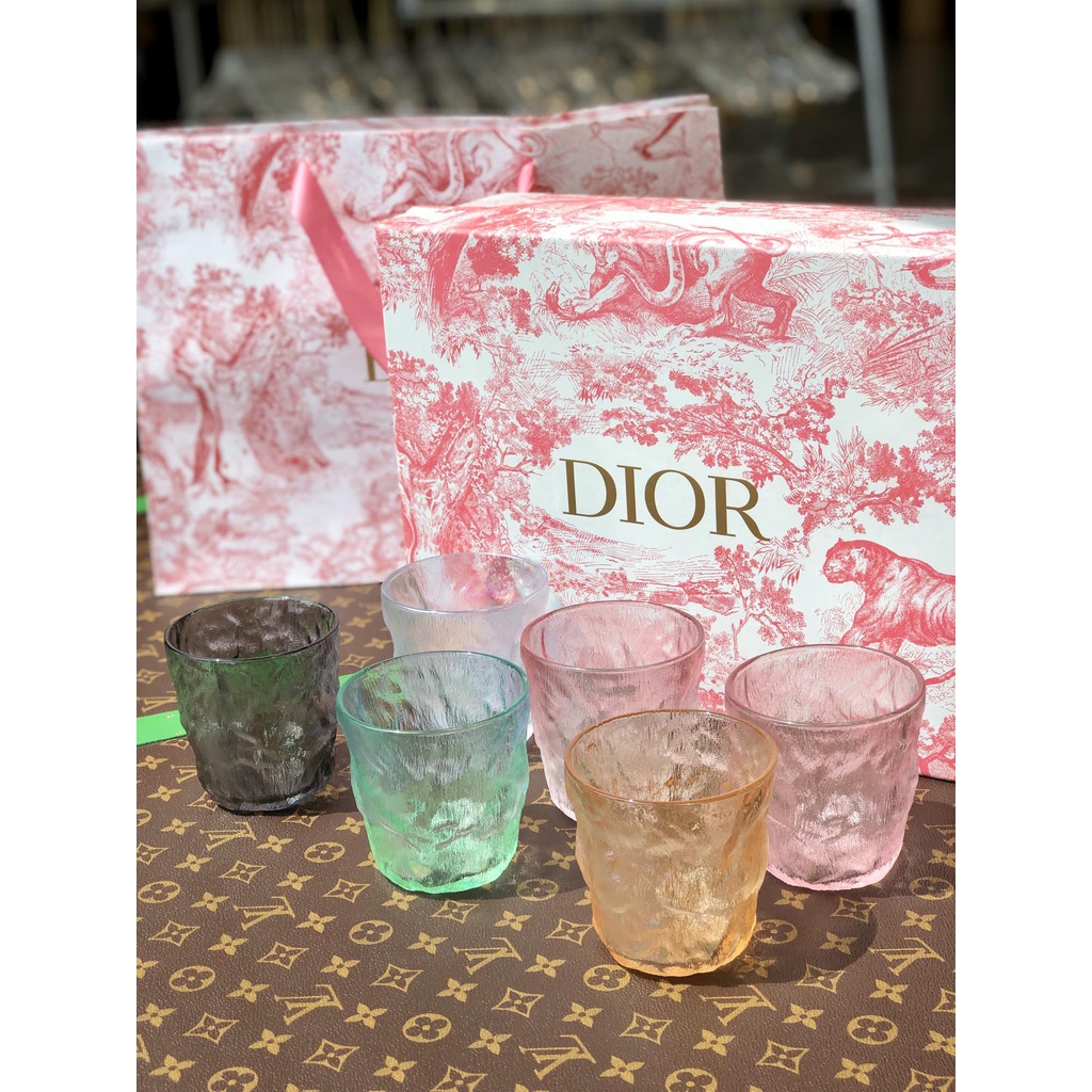 DIOR Super Beautiful, Glacier Cup Glass Art Water Gift Box Package, 6 ...