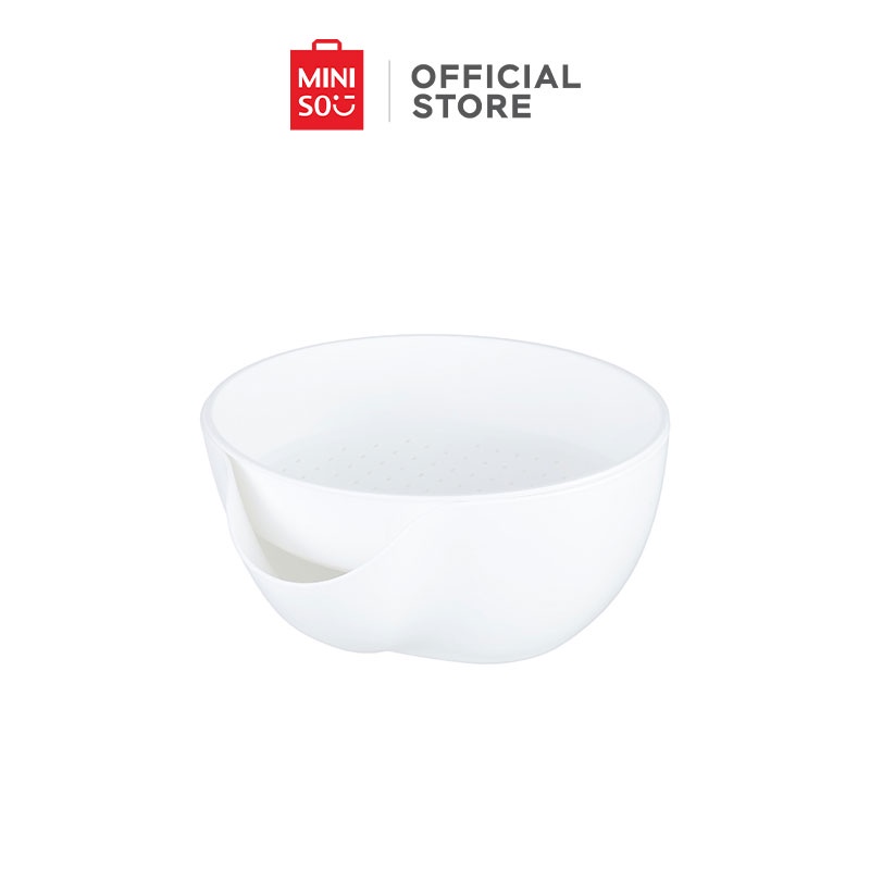 MINISO Double Layer Drainage Basket White | Shopee Philippines