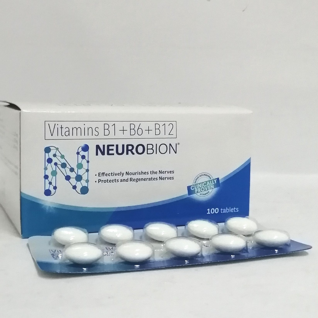 Vitamin B Complex NEUROBION B1+B6+B12 100mg/200mg/200mcg Tablet 100PIECES/1BOX | Shopee Philippines