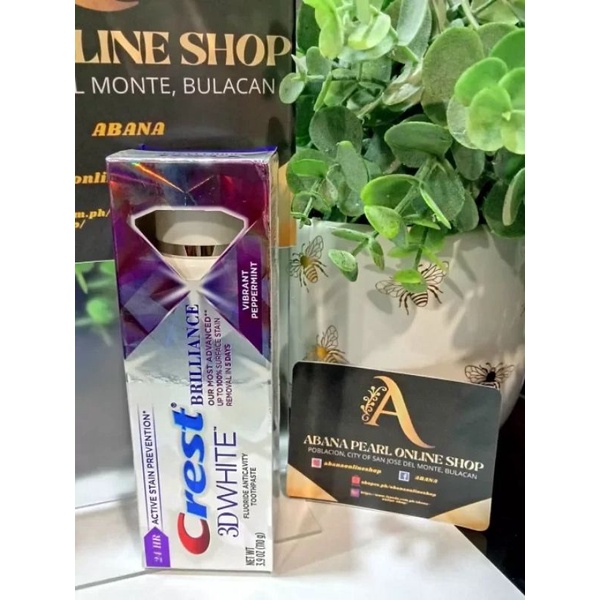 Crest 3D White Brilliance Vibrant Peppermint Toothpaste 3.9oz | Shopee ...