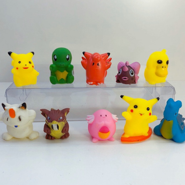10 Pieces Rubber Pokemon Pikachu Cake Topper Set | Shopee Philippines