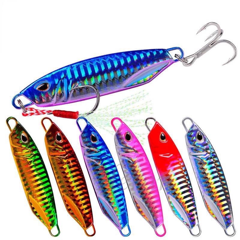 1PC Lead Jigging Baits 10G-15G-20G-30G-40G-50G Metal Fishing Bait Scale Artificial Hard Fish Jig ...