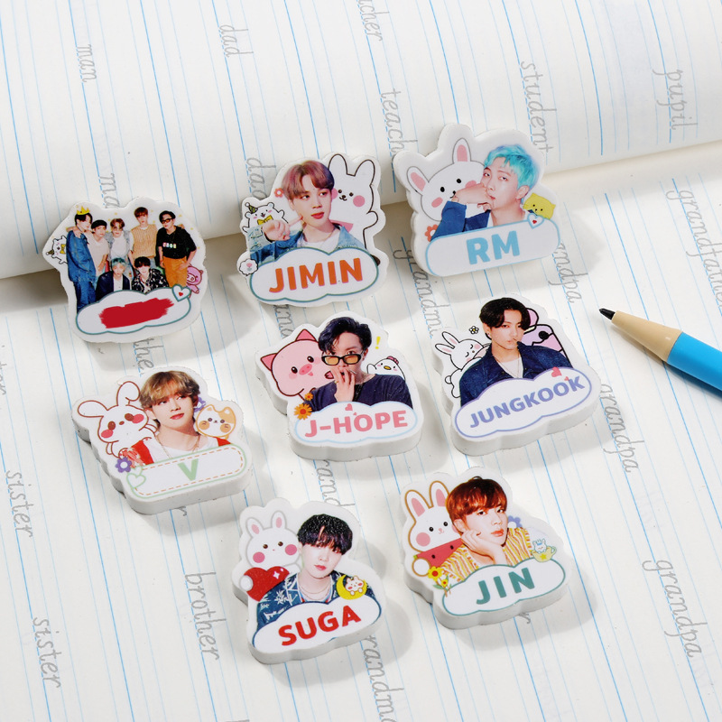 BTS Bangtan Boy Blackpink Cute Painting Eraser Student Supplies ...