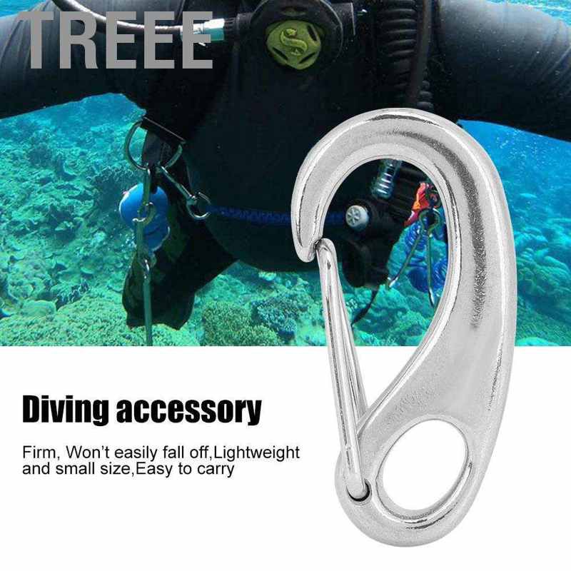 Treee KEEP DIVING 5cm/7cm Snap Hook 316 Stainless Steel Clip Diving ...